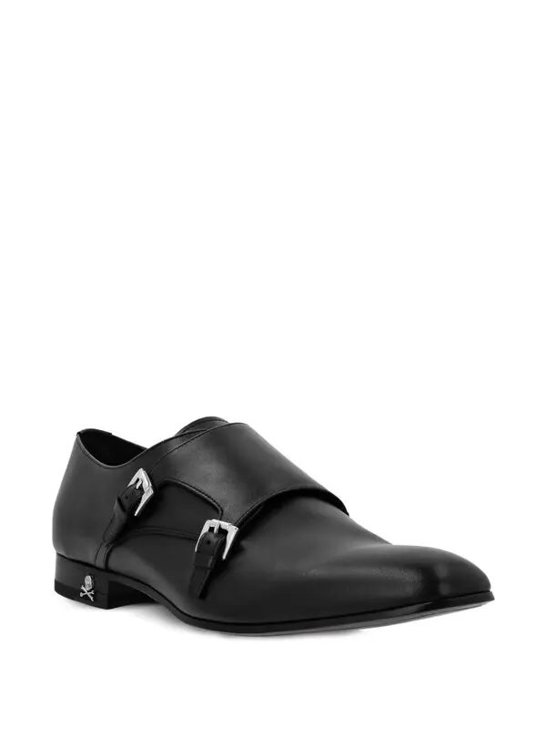 Philipp Plein Almond-toe Leather Derby Shoes