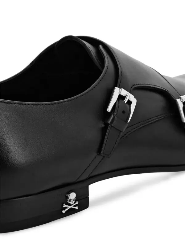 Philipp Plein Almond-toe Leather Derby Shoes