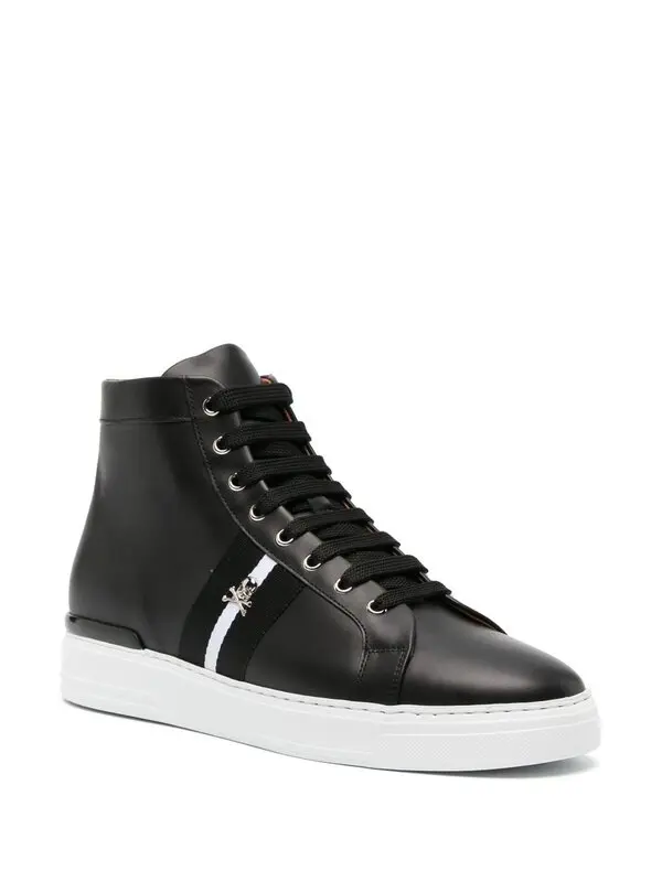 Philipp Plein Skull-charm Leather Sneakers
