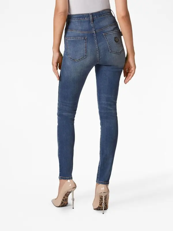 Philipp Plein High-rise Skinny Jeans - Blue