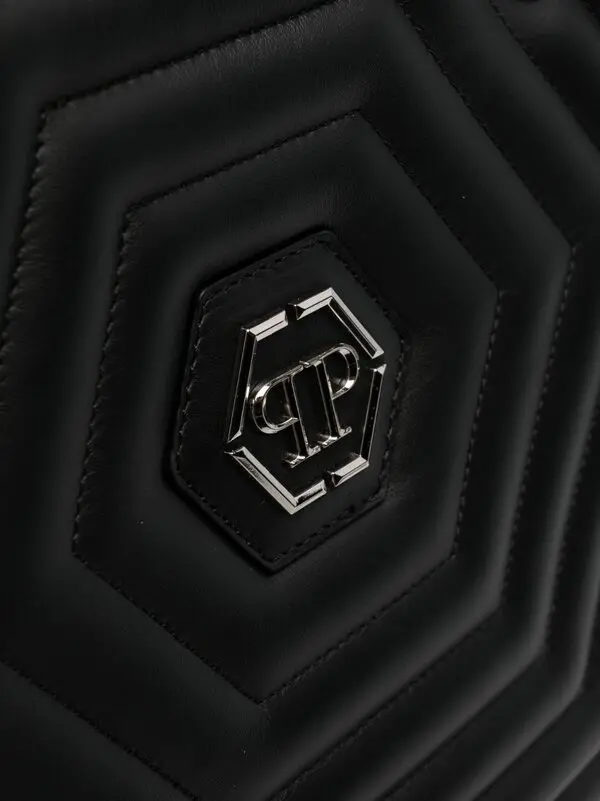 Philipp Plein Hexagon Quilted Leather Shoulder Bag