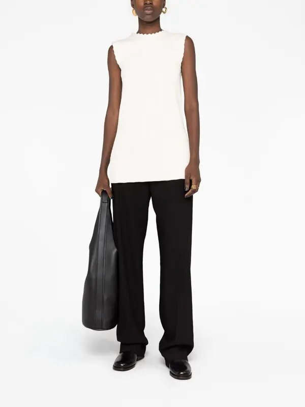 JIL SANDER Sleeveless Knitted Top - Neutrals