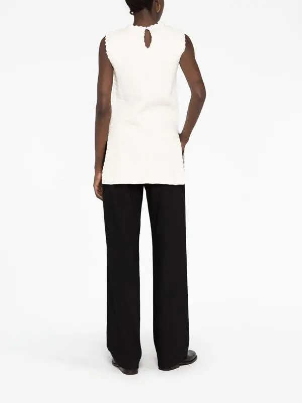 JIL SANDER Sleeveless Knitted Top - Neutrals