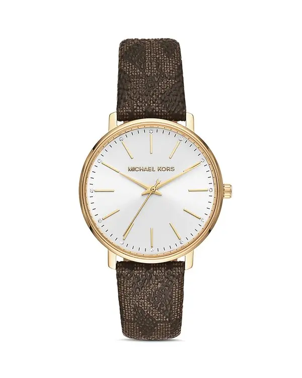 Michael Kors Pyper 38mm Watch - White/brown