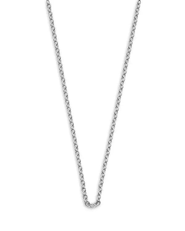 Aqua Fine Collection Sterling Medium Cable Chain Necklace - Silver