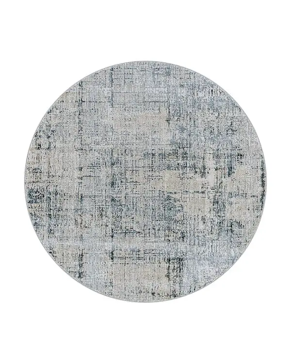 LIVABLISS Brunswick Bwk-2300 Round Area Rug, 5'3 X 5'3 - Blue/sage