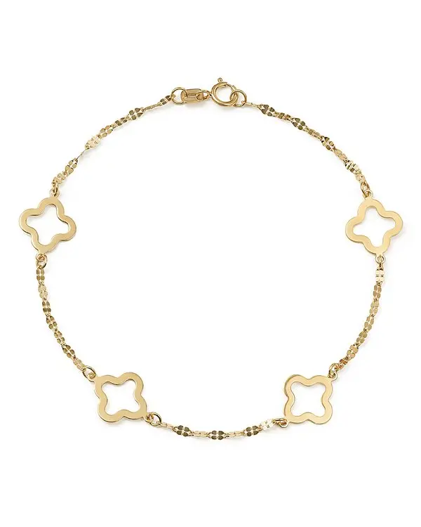 Bloomingdale'S Quatrefoil Station Bracelet - Gold