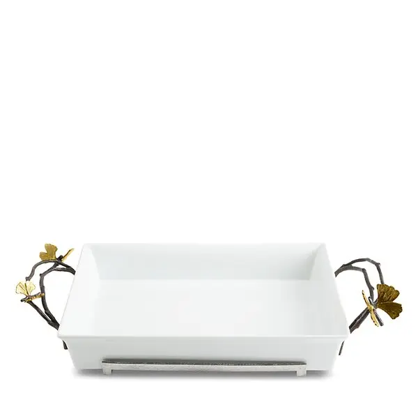 Michael Aram Butterfly Ginkgo 3-qt. Casserole Dish - White/yellow