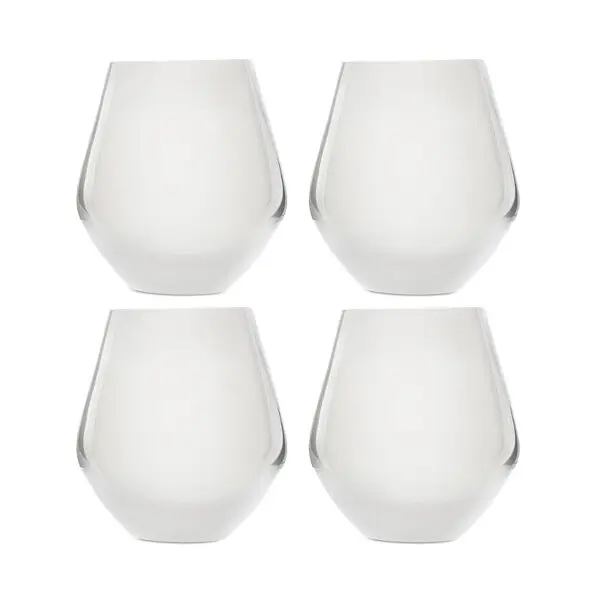 GODINGER Meridian Stemless Glasses, Set Of 4 - White