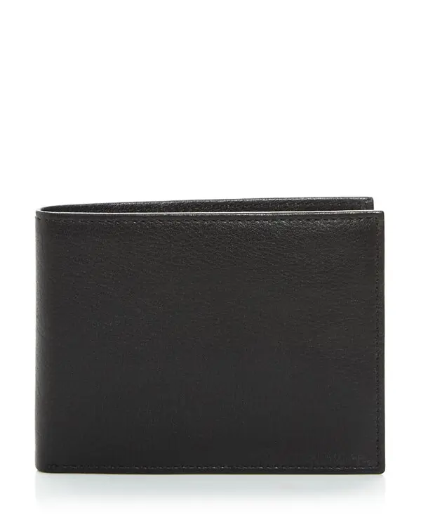 Bloomingdale'S Rfid-protected Pebble Leather Bi-fold Wallet With Removable Card Case Exclusive - Black