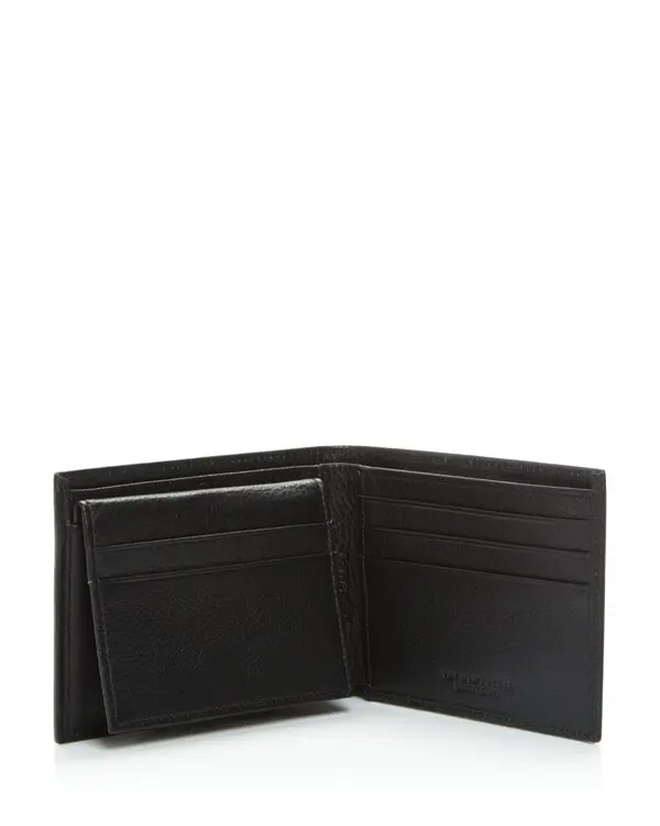 Bloomingdale'S Rfid-protected Pebble Leather Bi-fold Wallet With Removable Card Case Exclusive - Black