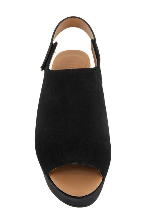 Gentle Souls By Kenneth Cole Nyssina Platform Slingback Sandals - Black
