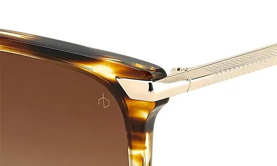 Rag & Bone 55mm Polarized Gradient Rectangle Sunglasses In  display picture 1
