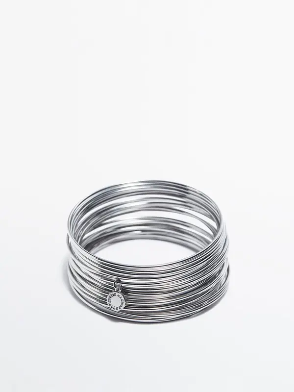Massimo Dutti Set Of -plated Bracelets Studio