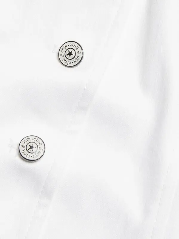 Cinq À Sept Formfitting Denim Jacket - White