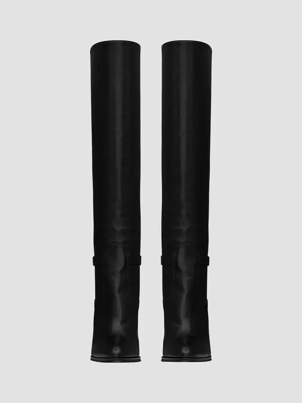 Saint Laurent Diane Boots In Grained Leather