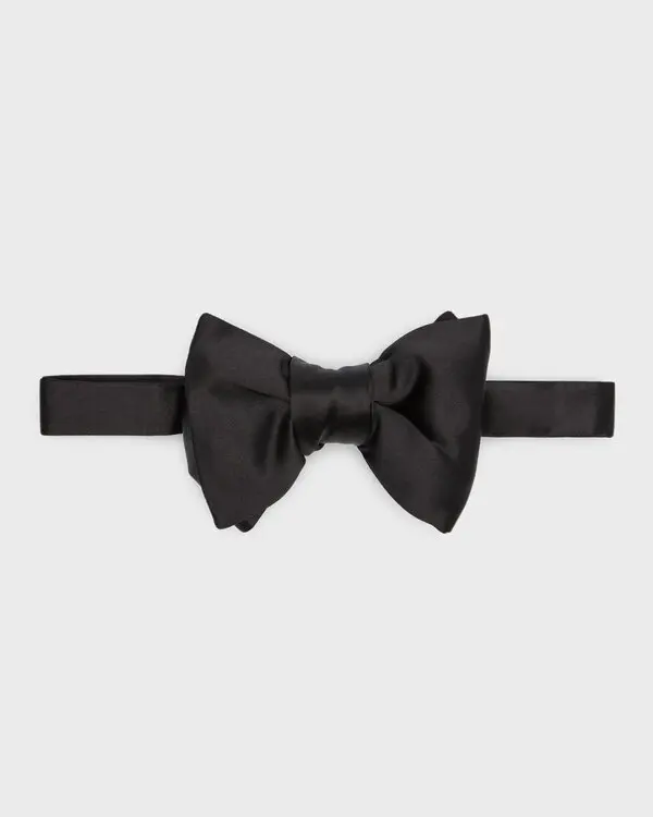 TOM FORD Pre-tied Satin Bow Tie - Black