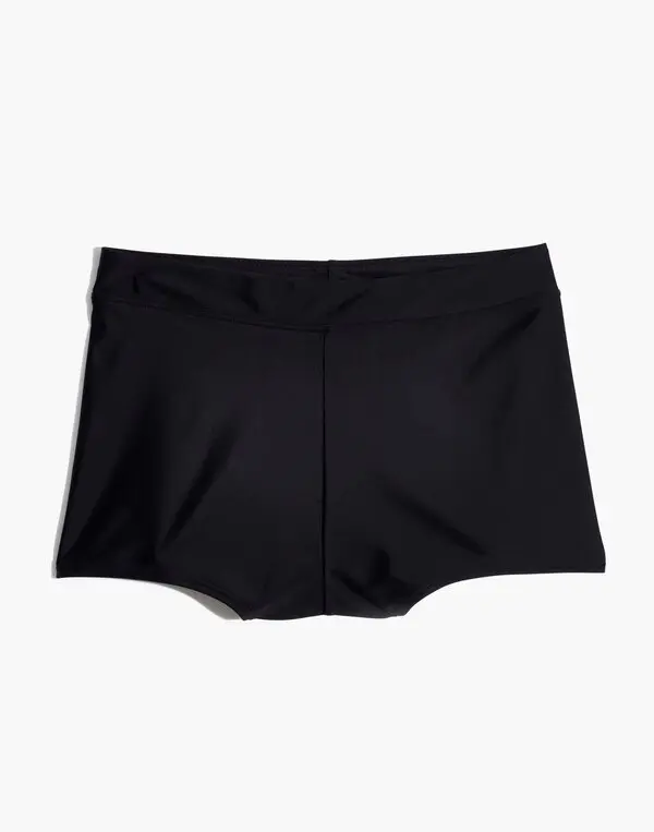 Madewell Plus Second Wave Bikini Shorts Bottom - True Black