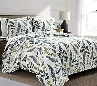 LUSH DECOR Devonia Allover Rev. Oversized Quilt 3pc F/q By - One-color