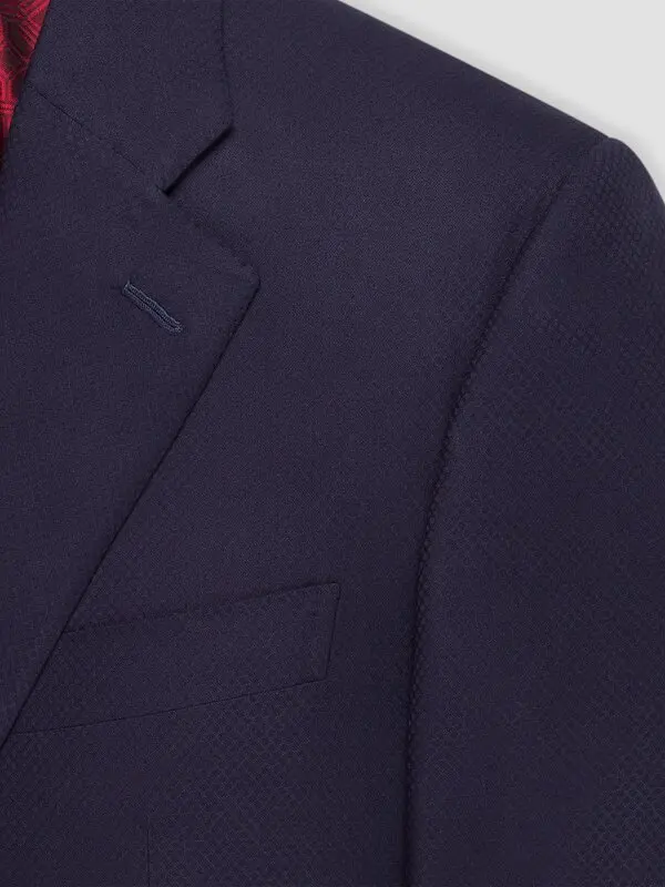 Stefano Ricci Woven Jacket With 2 Buttons - Navy