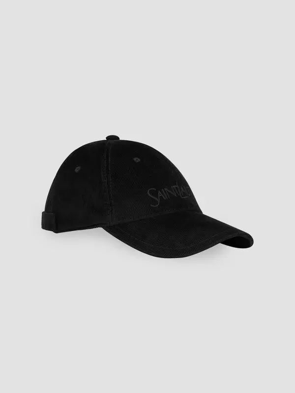 Saint Laurent Vintage Baseball Cap In Corduroy