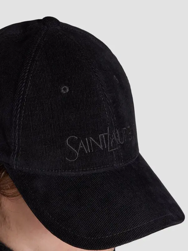 Saint Laurent Vintage Baseball Cap In Corduroy