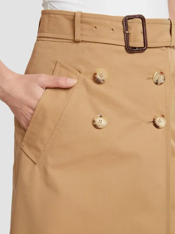 Moschino Trench-style Belted Midi Skirt - Beige