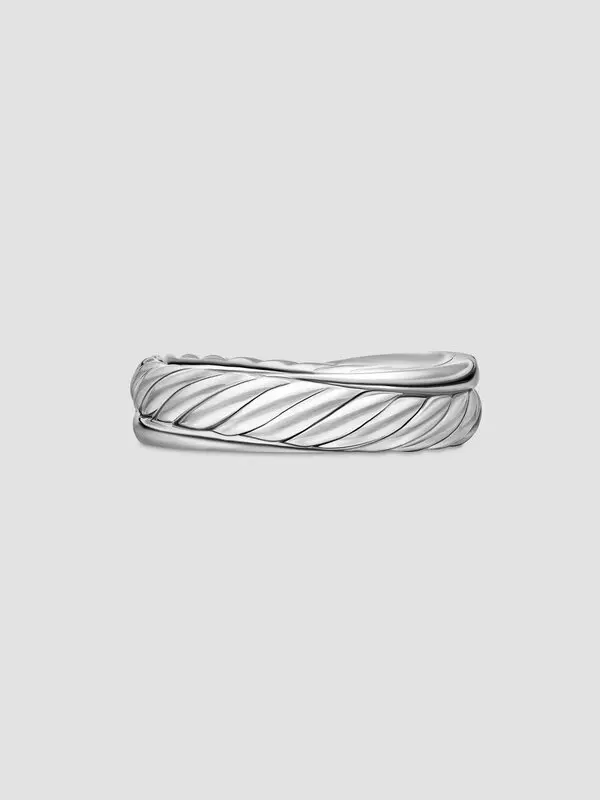David Yurman Crossover Band Ring With Pavé Diamonds - Diamond