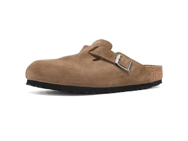 BIRKENSTOCK Boston Suede Clogs - Brown