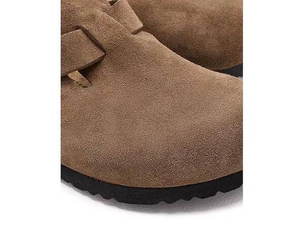 BIRKENSTOCK Boston Suede Clogs - Brown