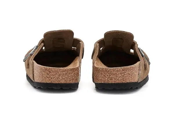 BIRKENSTOCK Boston Suede Clogs - Brown