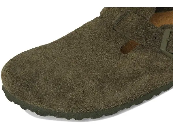 BIRKENSTOCK Boston Suede Clog Shoes - Green