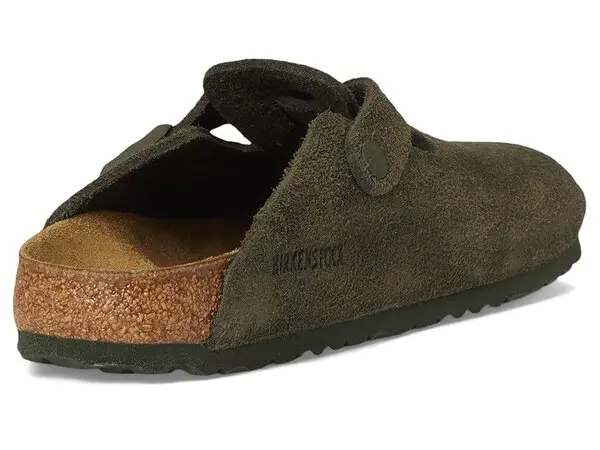 BIRKENSTOCK Boston Suede Clog Shoes - Green