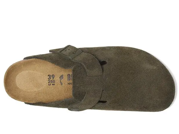 BIRKENSTOCK Boston Suede Clog Shoes - Green