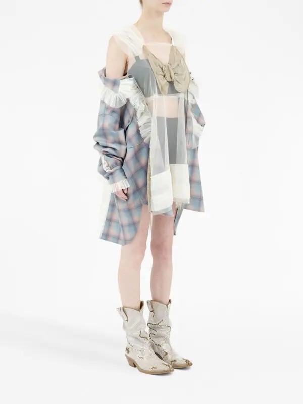 MAISON MARGIELA X Pendleton Wool Tulle Shirt
