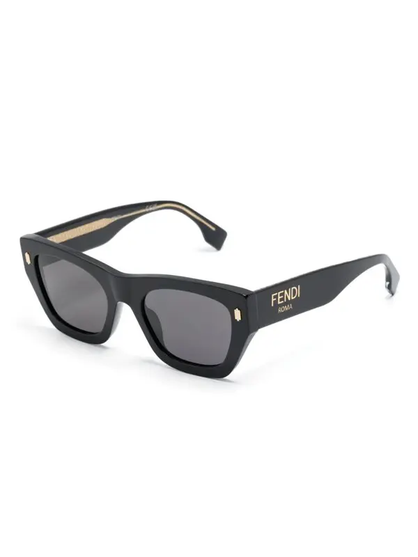 Fendi Logo-arm Square-frame Sunglasses