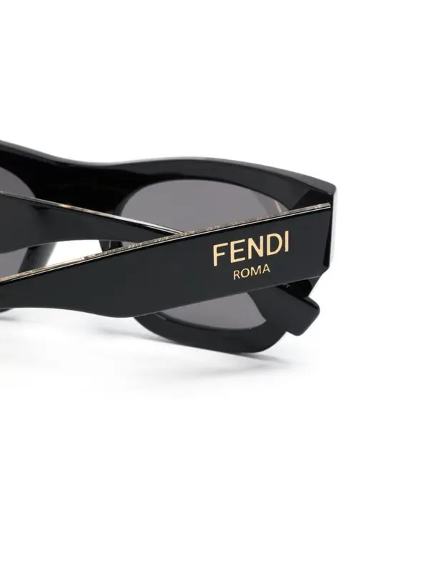 Fendi Logo-arm Square-frame Sunglasses