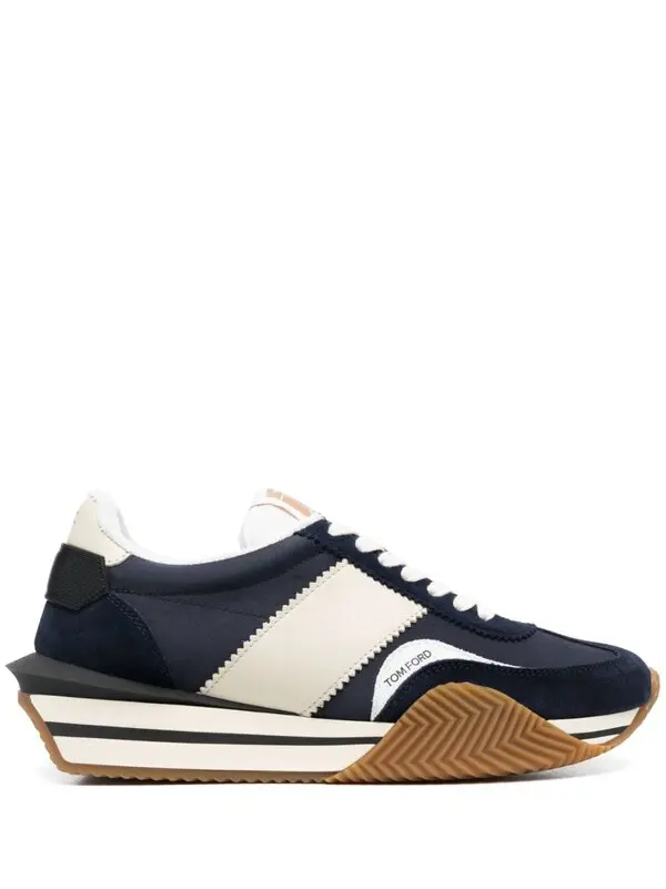 TOM FORD James Panelled Sneakers - Blue