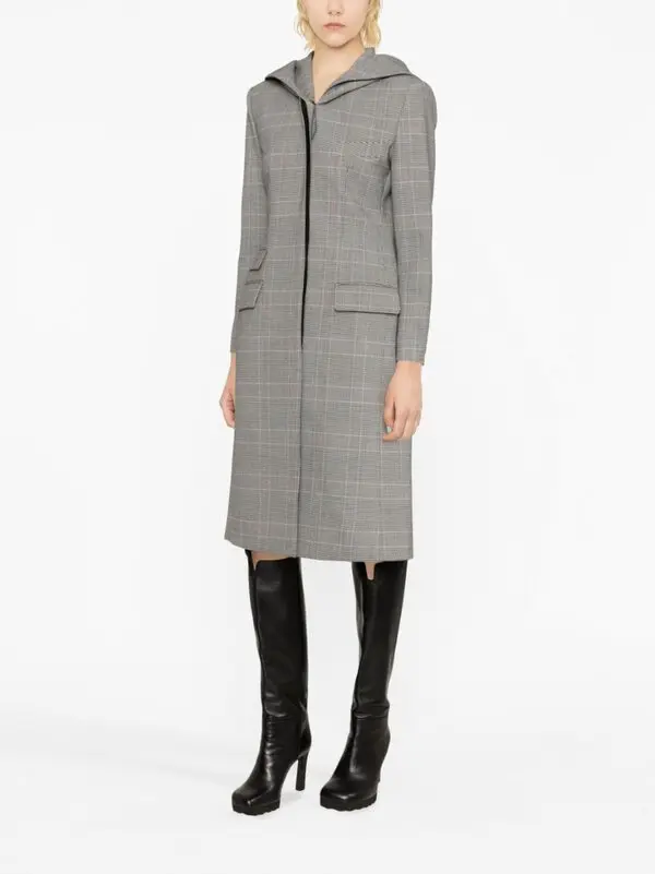 Moschino Plaid-check Print Coat