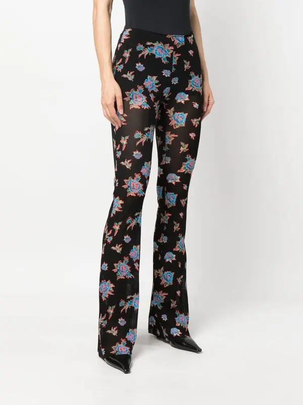 Philosophy Di Lorenzo Serafini Floral-print Flared Leggings