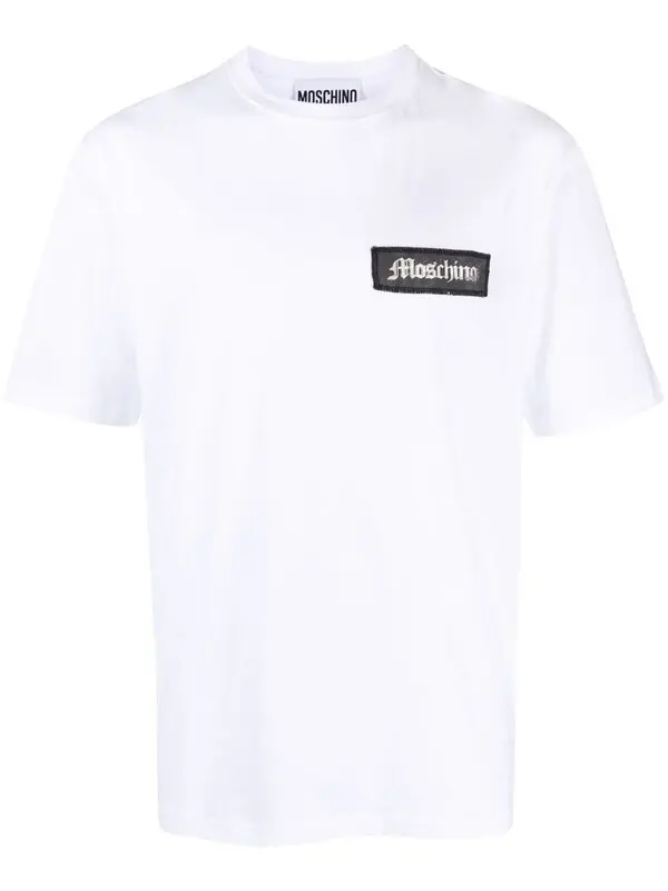 Moschino Logo-patch Cotton T-shirt - White