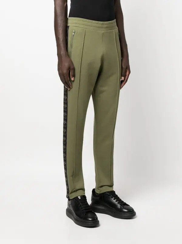 Moschino Logo-print Cotton Track Trousers - Green