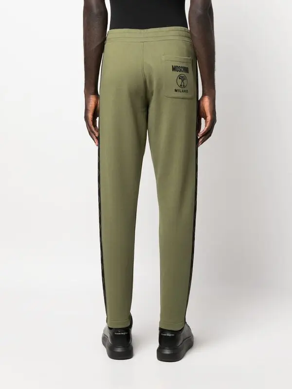 Moschino Logo-print Cotton Track Trousers - Green