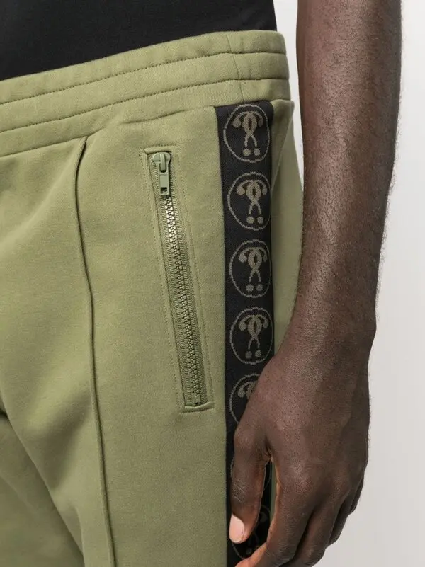 Moschino Logo-print Cotton Track Trousers - Green