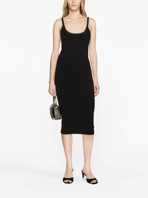 Alexander Wang Crystal-embellished Jersey Midi Dress
