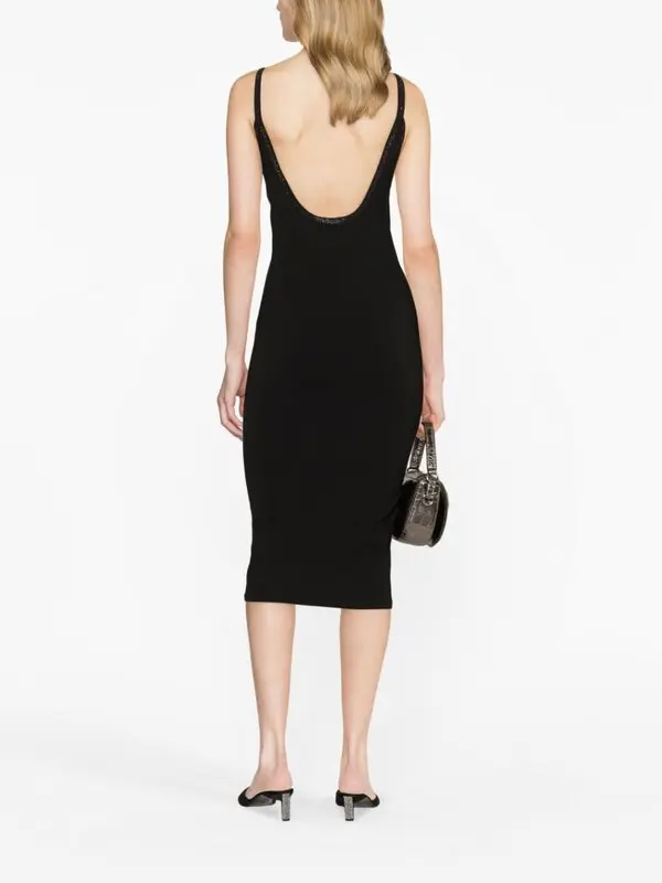 Alexander Wang Crystal-embellished Jersey Midi Dress