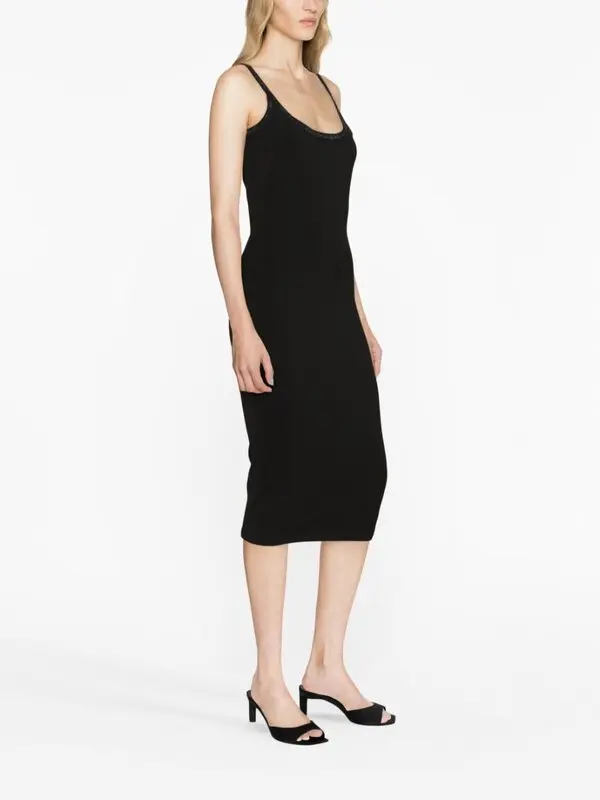 Alexander Wang Crystal-embellished Jersey Midi Dress
