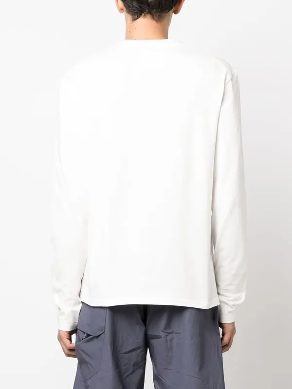 JIL SANDER Logo-print Long-sleeves Cotton T-shirt