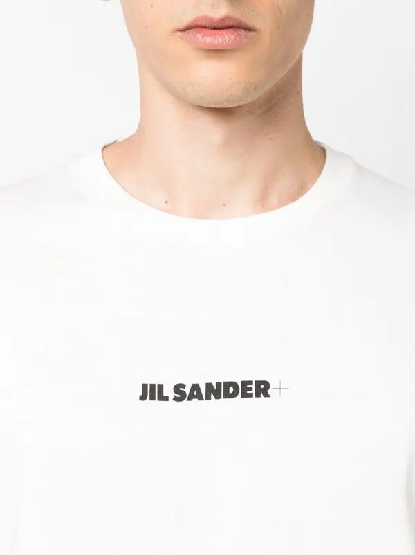 JIL SANDER Logo-print Long-sleeves Cotton T-shirt