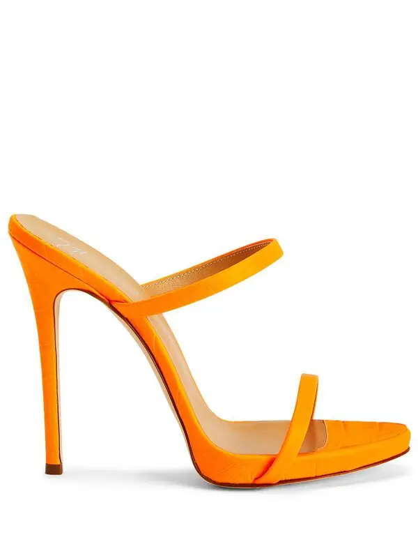 GIUSEPPE ZANOTTI 120mm Darsey Sandals - Orange